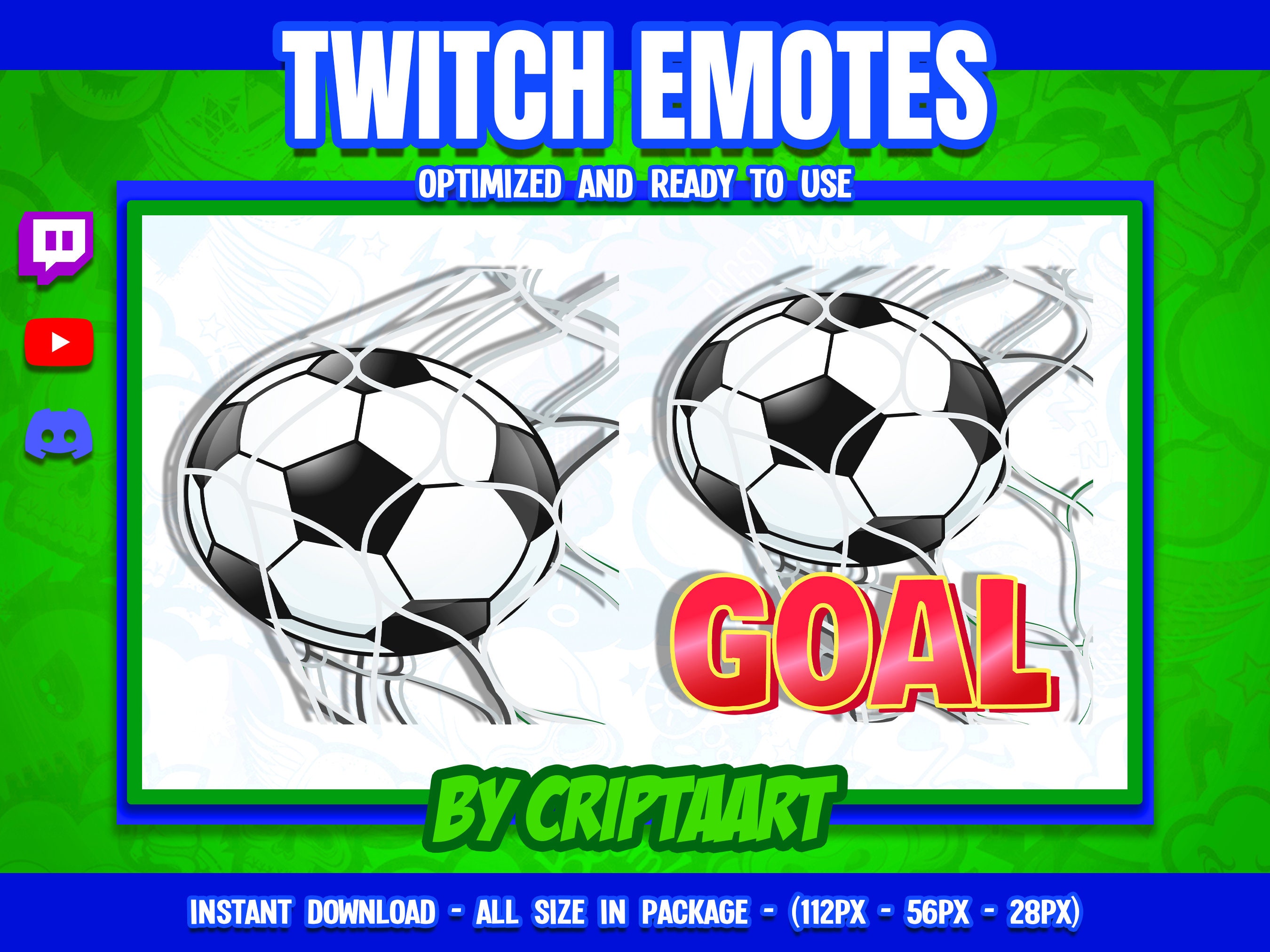 Goal Twitch Emote, Sporting, Channel Points Soccer / Stream Graphics ...