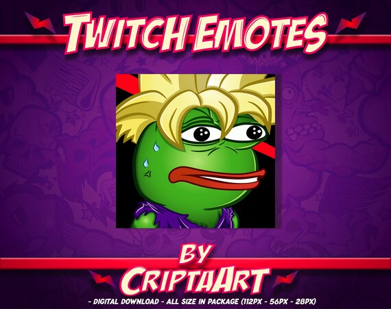 Twitch Emote / Pepe the Frog Shocked / Meme Emote - Etsy