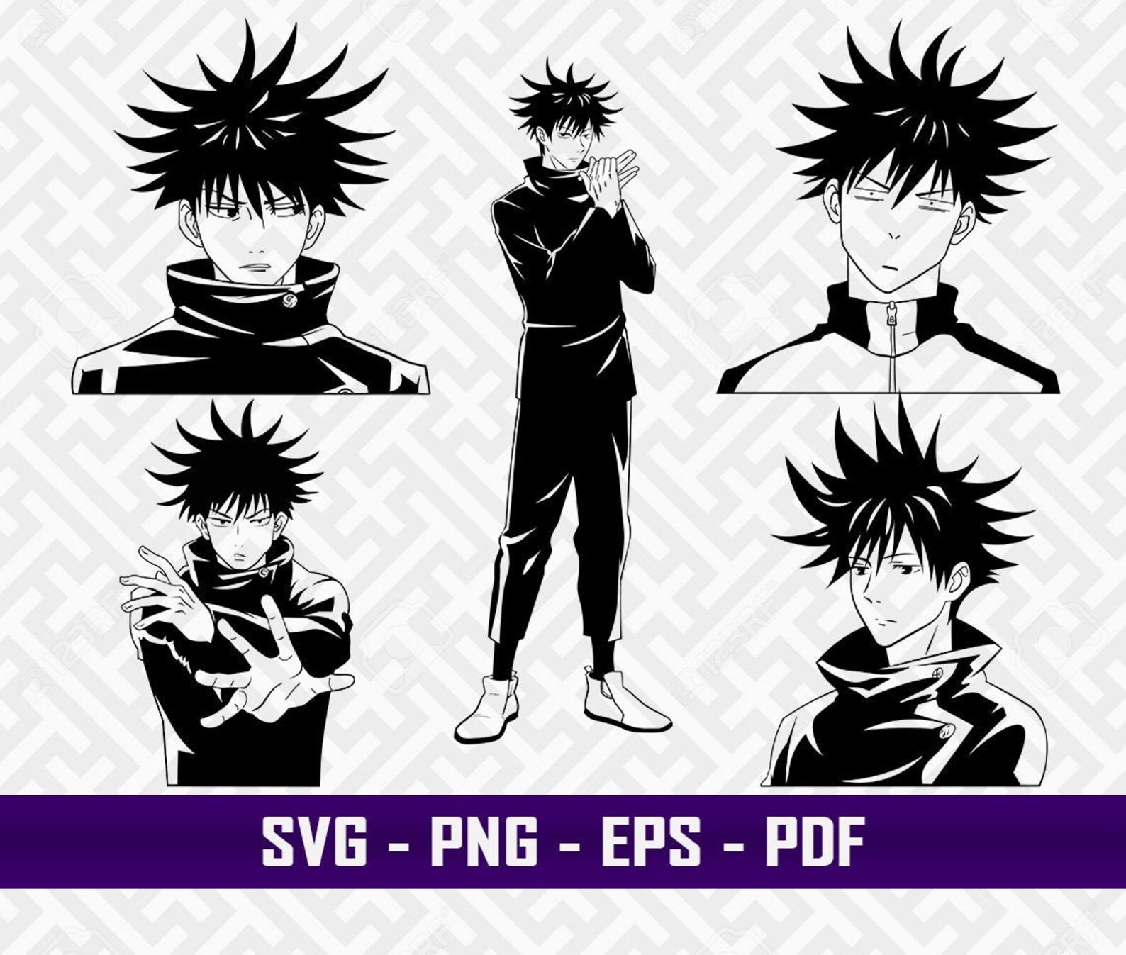 Jujutsu Kaisen / Megumi Fushiguro / VECTOR / svg / png / eps | Etsy