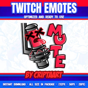 Microphone Mute Twitch Emote, Stream Fail, Sound Off, Mod - Discord ...