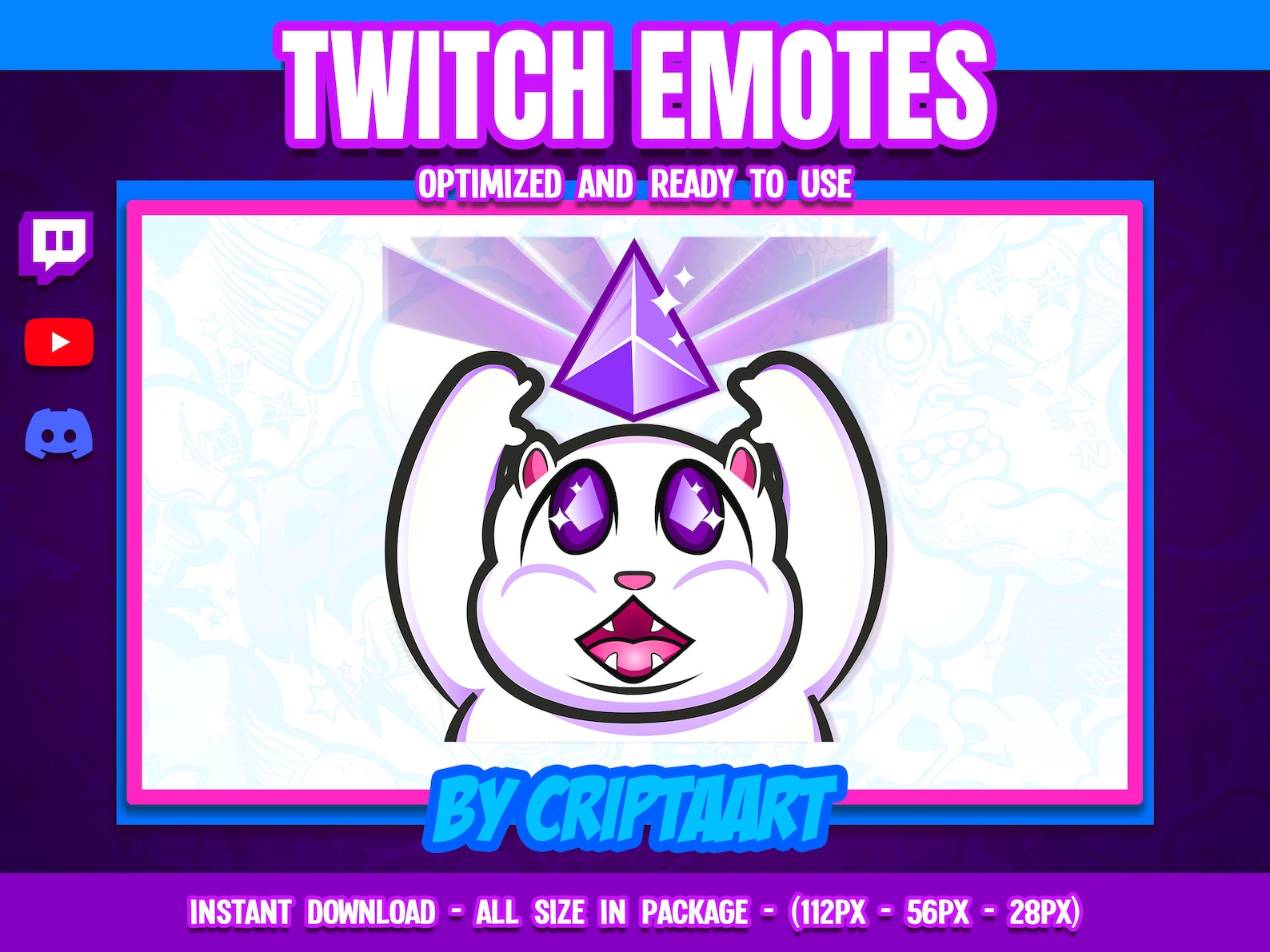Bit Cat Twitch Emote, Bits Sub Emoji, Kawaii, Bits Rain, Cute Animals ...