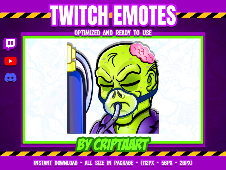 Twitch Emote / Zombie Copium, Rip, Spooky, Halloween Emoji / Stream ...