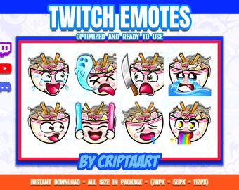 Twitch Emotes Pack, Tiger Bundle, Wave, Lurk Popcorn Ban Pog, Power up ...