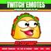 Taco Pog Twitch Emote, Pogger Meme Emoji, Funny Food Icons, Kawaii ...