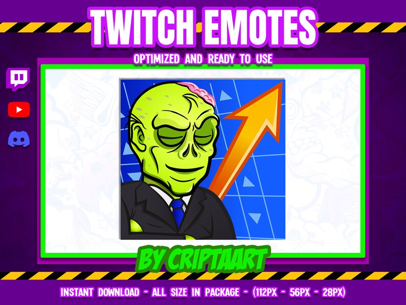 Zombie Rich Emote, Dono Emoji, Donation, Bits, Meme Man, Halloween ...