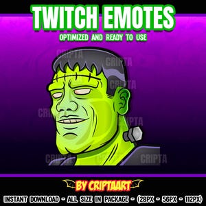 Frankenstein Giga Chad Twitch Emote / Memes Halloween Channel Points ...