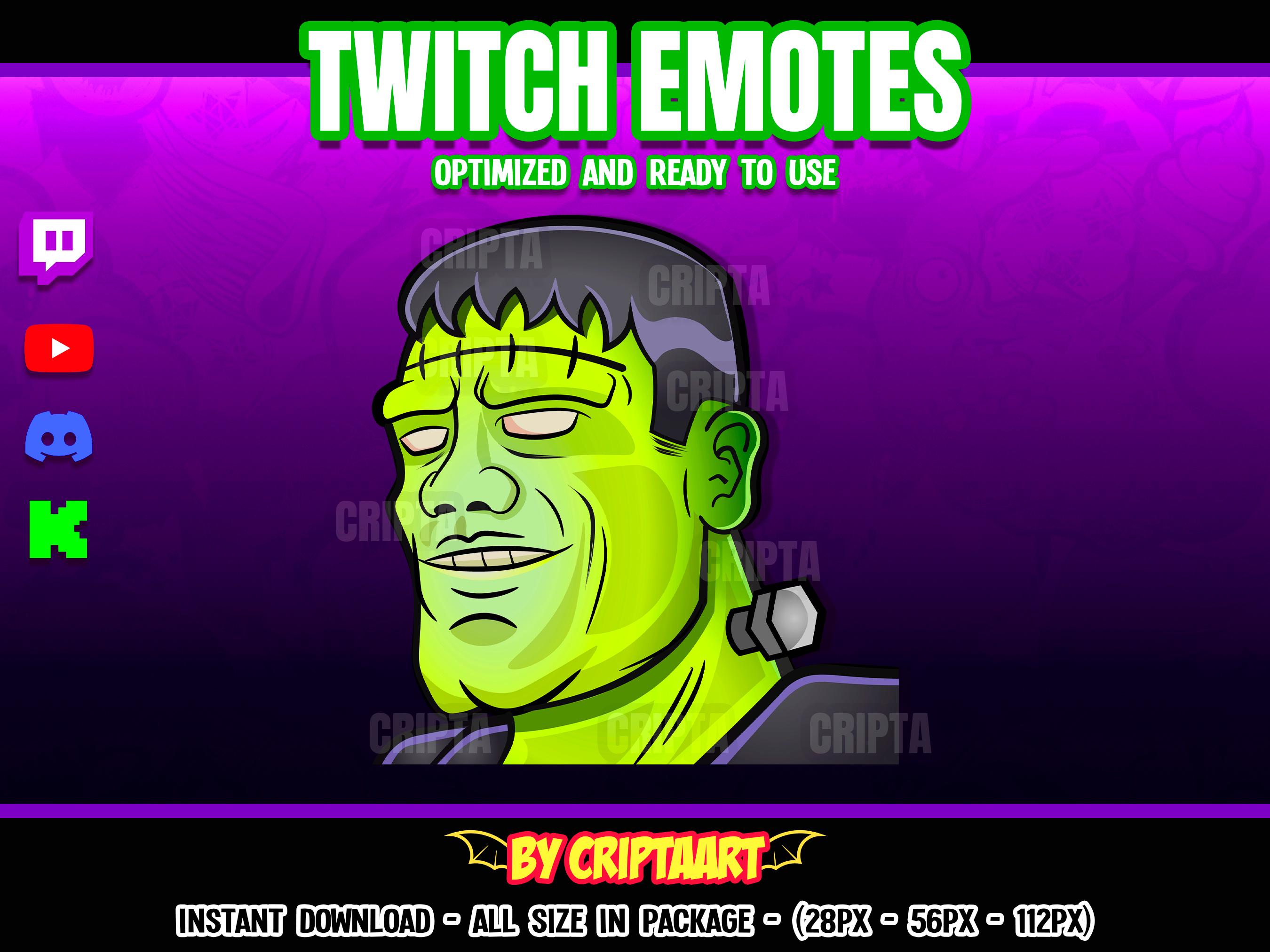 Frankenstein Giga Chad Twitch Emote / Memes Halloween Channel Points ...