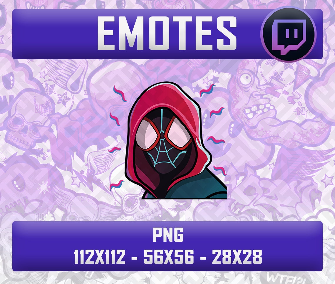 Twitch emotes / Discord / Spider Man / Alert / Miles Morales | Etsy
