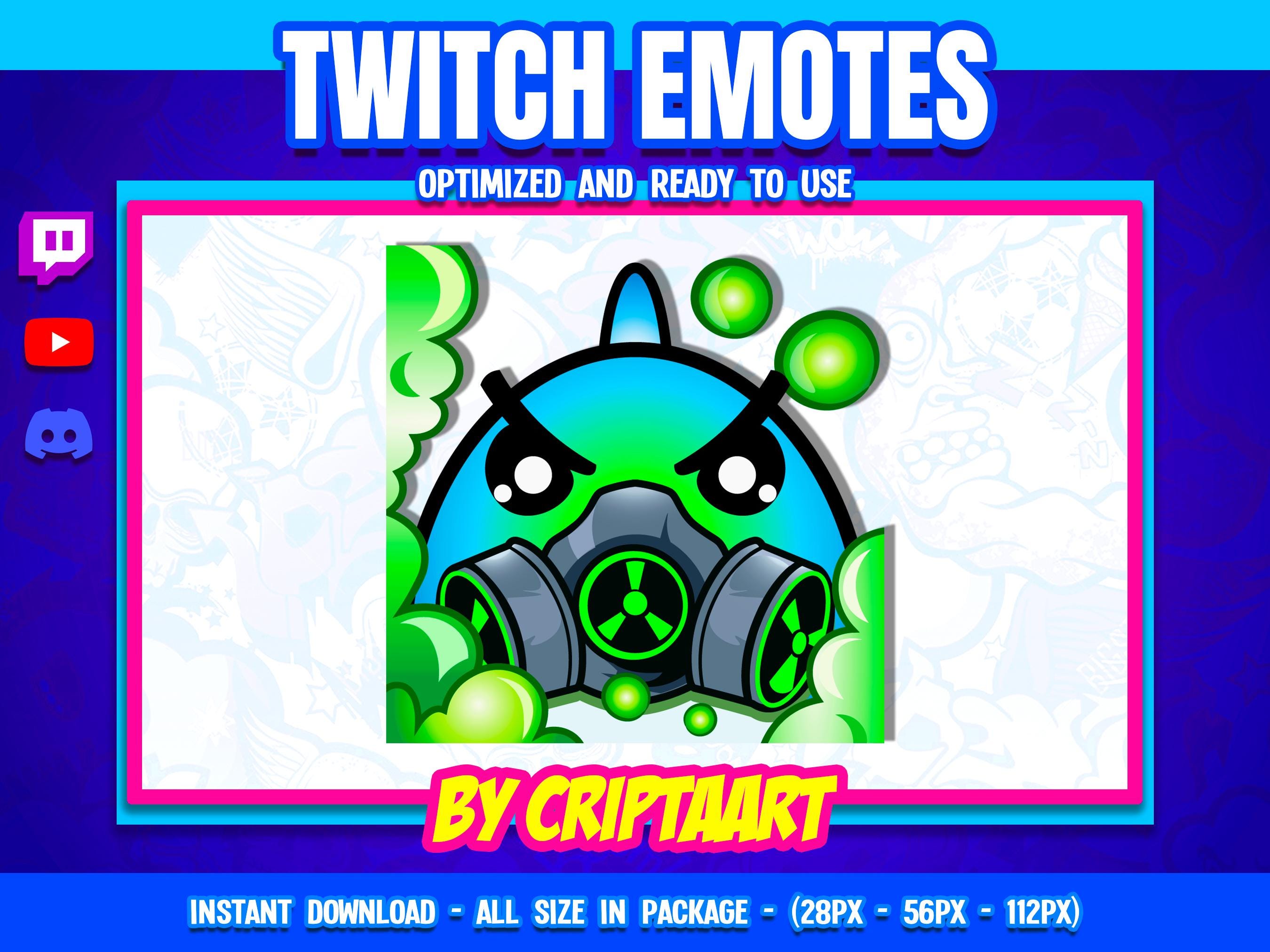 Shark Toxic Gas Twitch Emote, Mask Emoji, Red Flag, Fish Channel Points ...