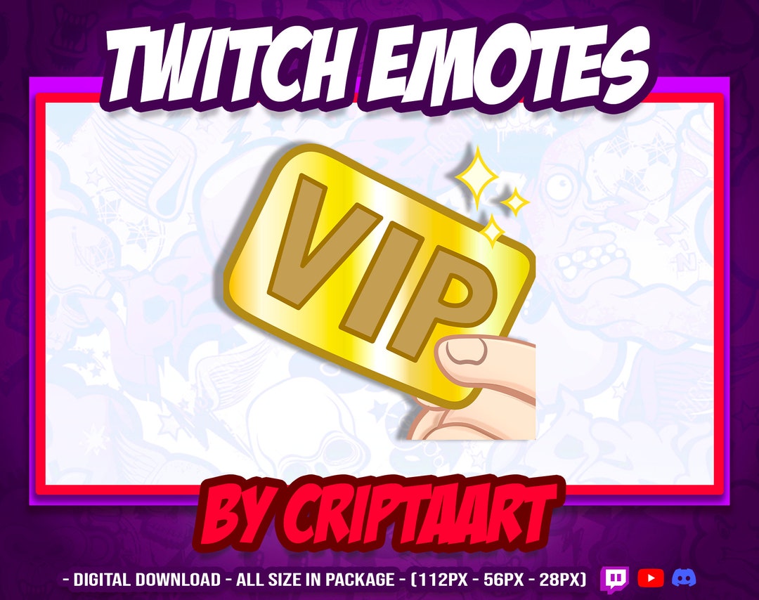 Buy Twitch Emote / VIP /discord / Emote Subs / PNG Online in India - Etsy