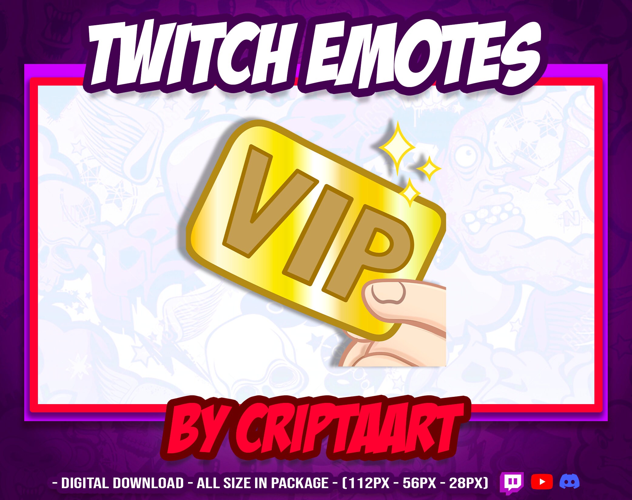 Twitch Emote / VIP /discord / Emote Subs / PNG - Etsy Canada