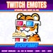 Tiger Popcorn Twitch Emote, Cinema Emoji, 3D Glasses, Channel Points ...