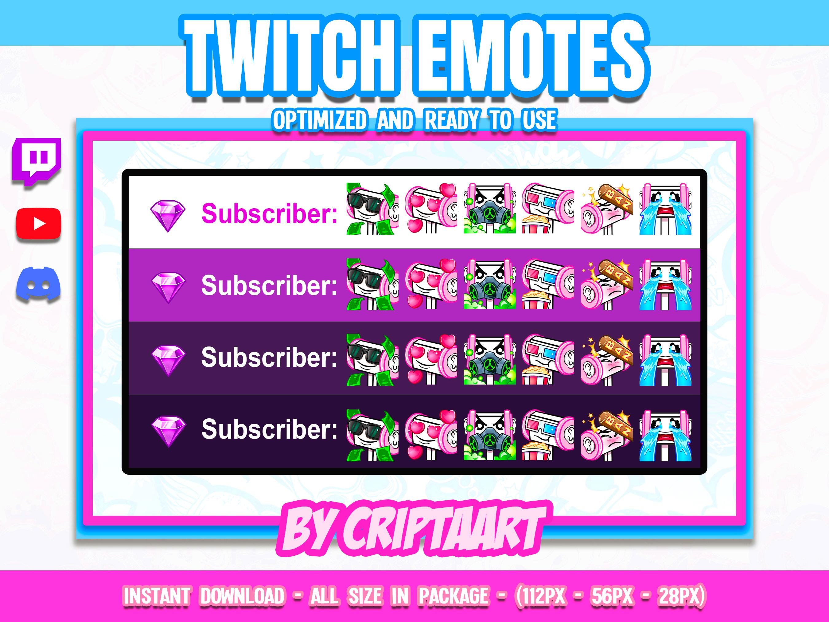 Kawaii Hot Microphone Twitch Emotes - Funny Cute ASMR Sub Emotes - Etsy
