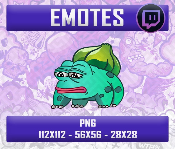 Emotes Twitch / Pokemon / Bulbasaur / Sad / Pepe Frog / meme | Etsy