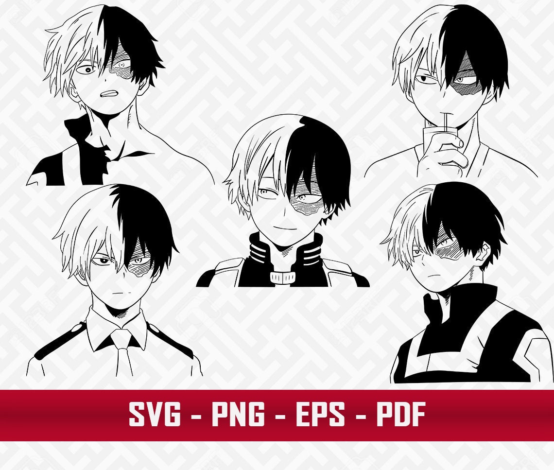 Shoto Todoroki My Hero Academia Boku No Hero Vector Svg Png Etsy | My ...
