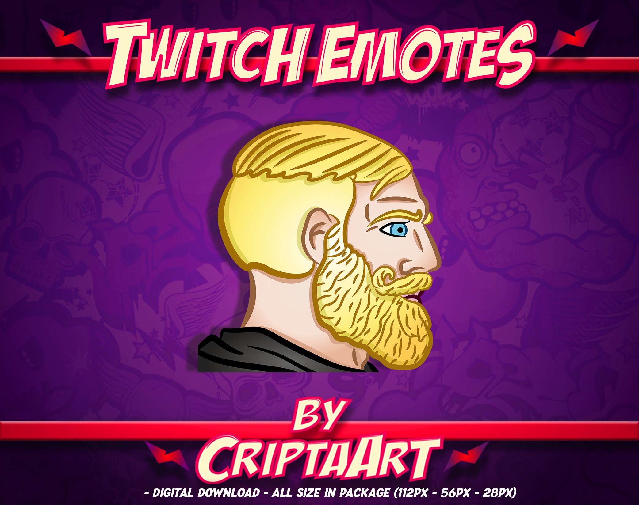 Twitch Emote X 2 / Emote Meme / Nordic Chad - Etsy UK