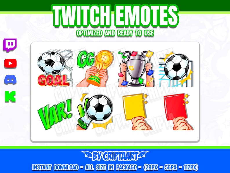 Soccertwitch Emotes Pack, Sporting, Channel Points Football Emoji ...