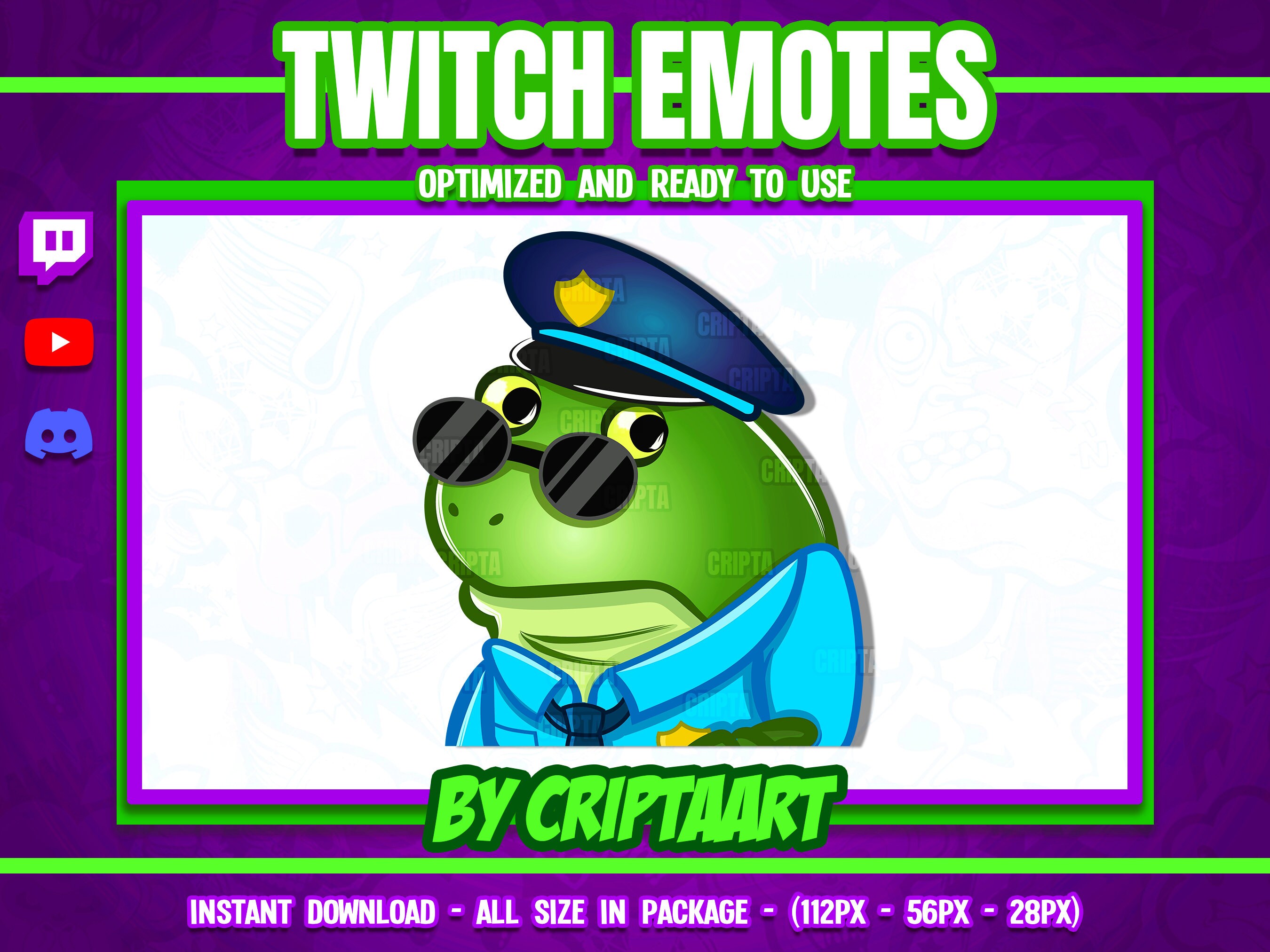 Worry Frog Police Twitch Emote, Meme Emoji, Jail, Stream Meme ...
