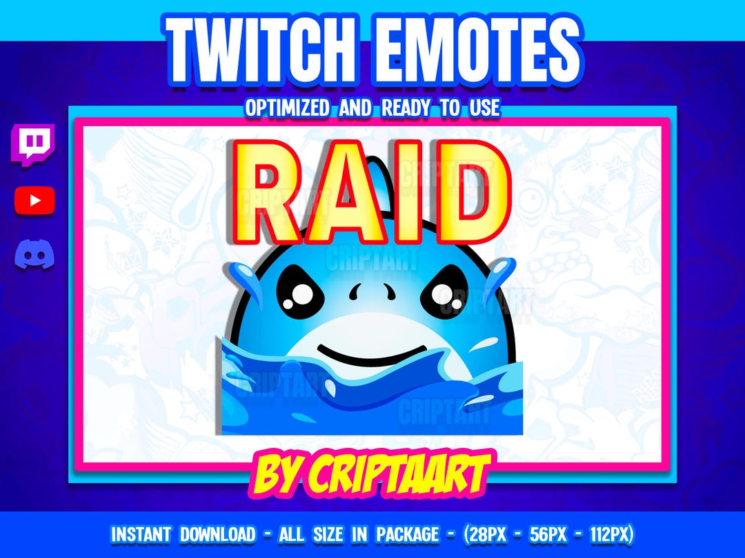 Shark Raid Twitch Emote, Fish Emoji, Marine Animals, Funny Channel ...