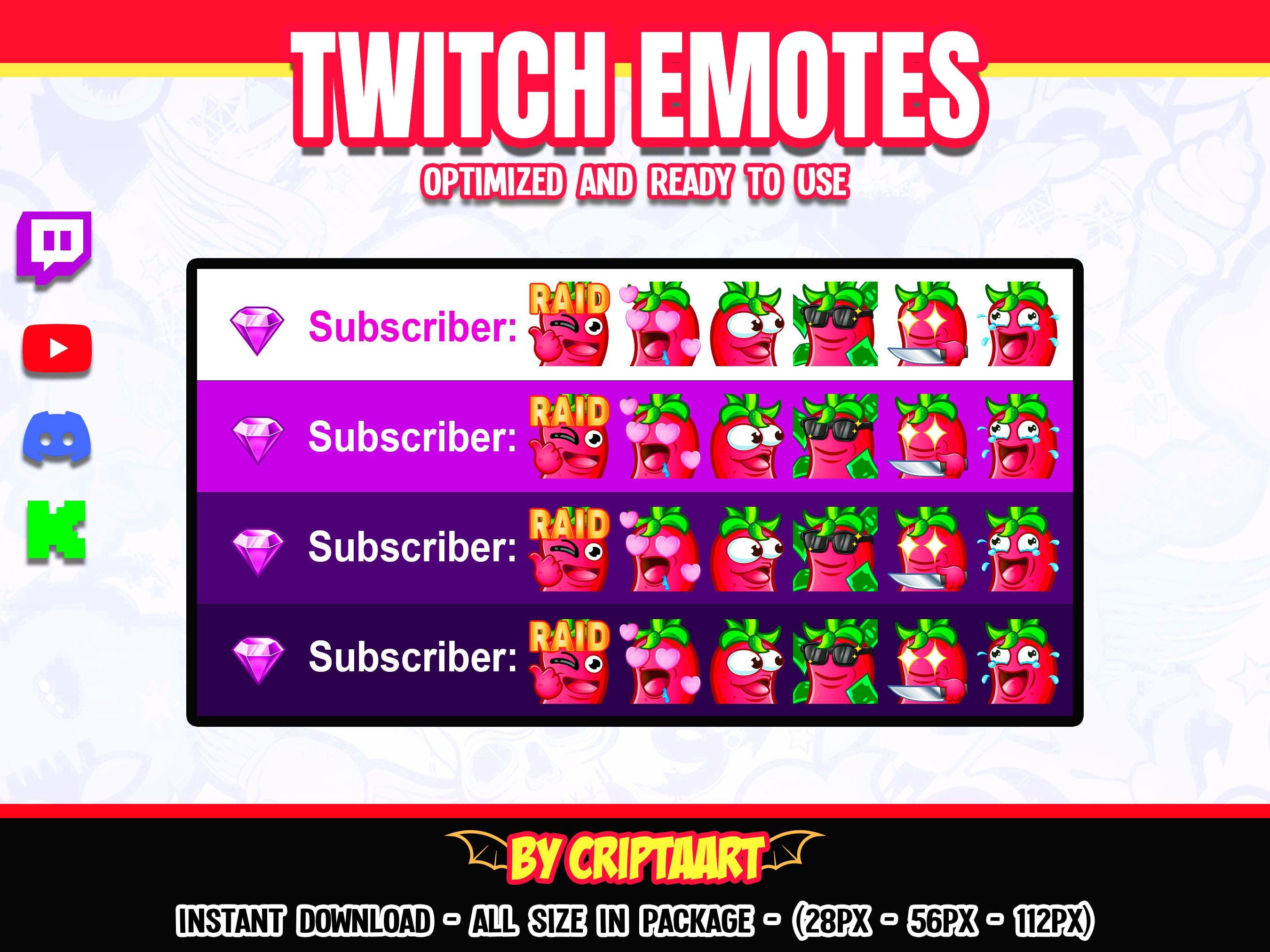 Twitch Emotes Pack, Chilli, Channel Points Spicy / Stream Graphics ...