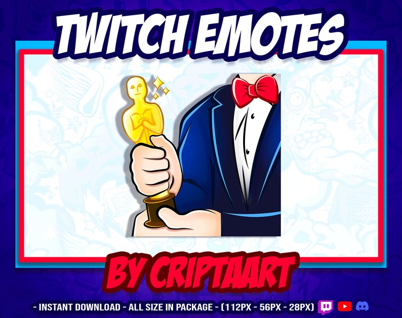 Twitch Emote / Prize Emote / award emote / Movie Emote / statuette ...