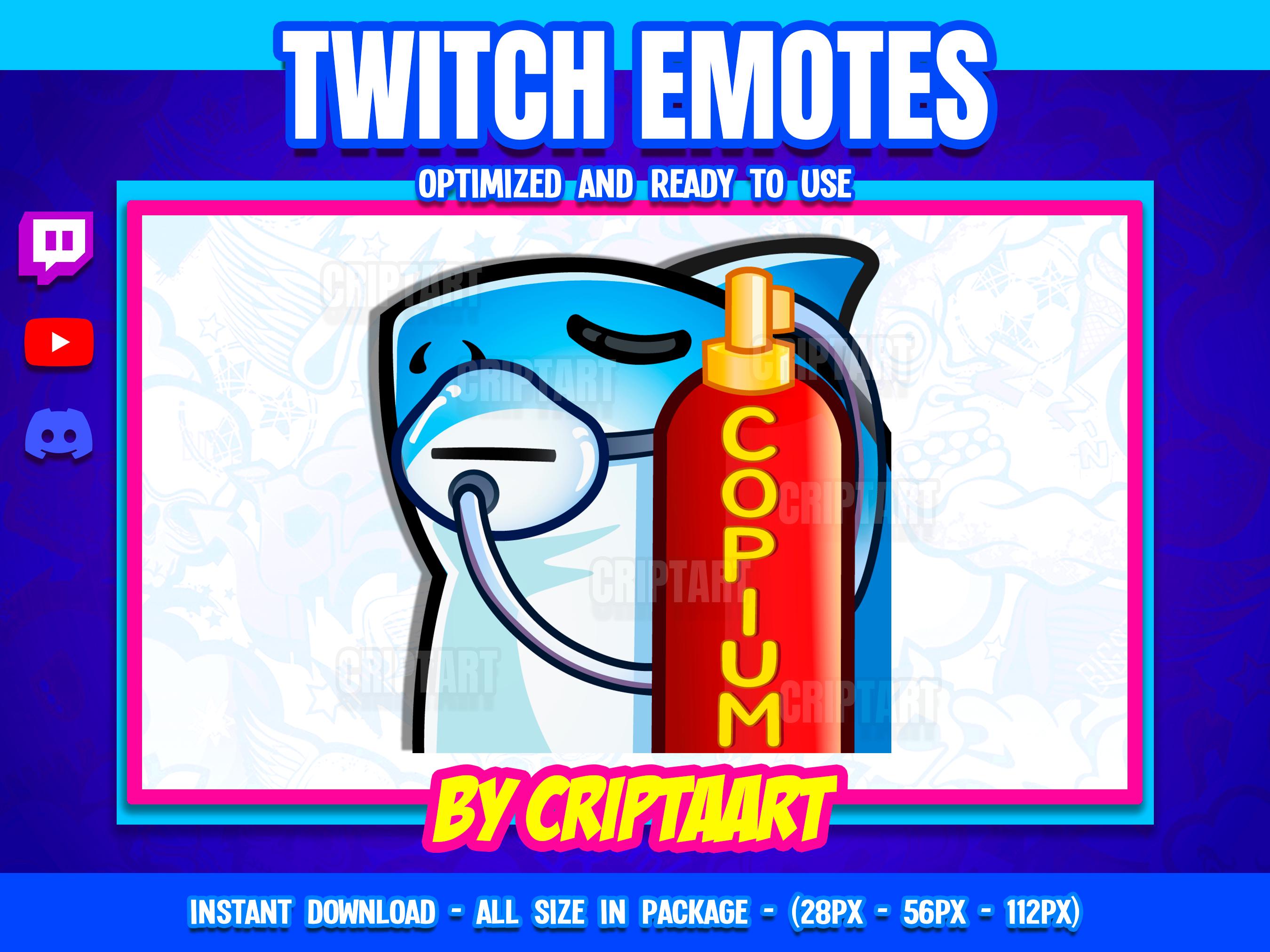 Shark Copium Twitch Emote, Channel Points Meme / Stream Graphics ...