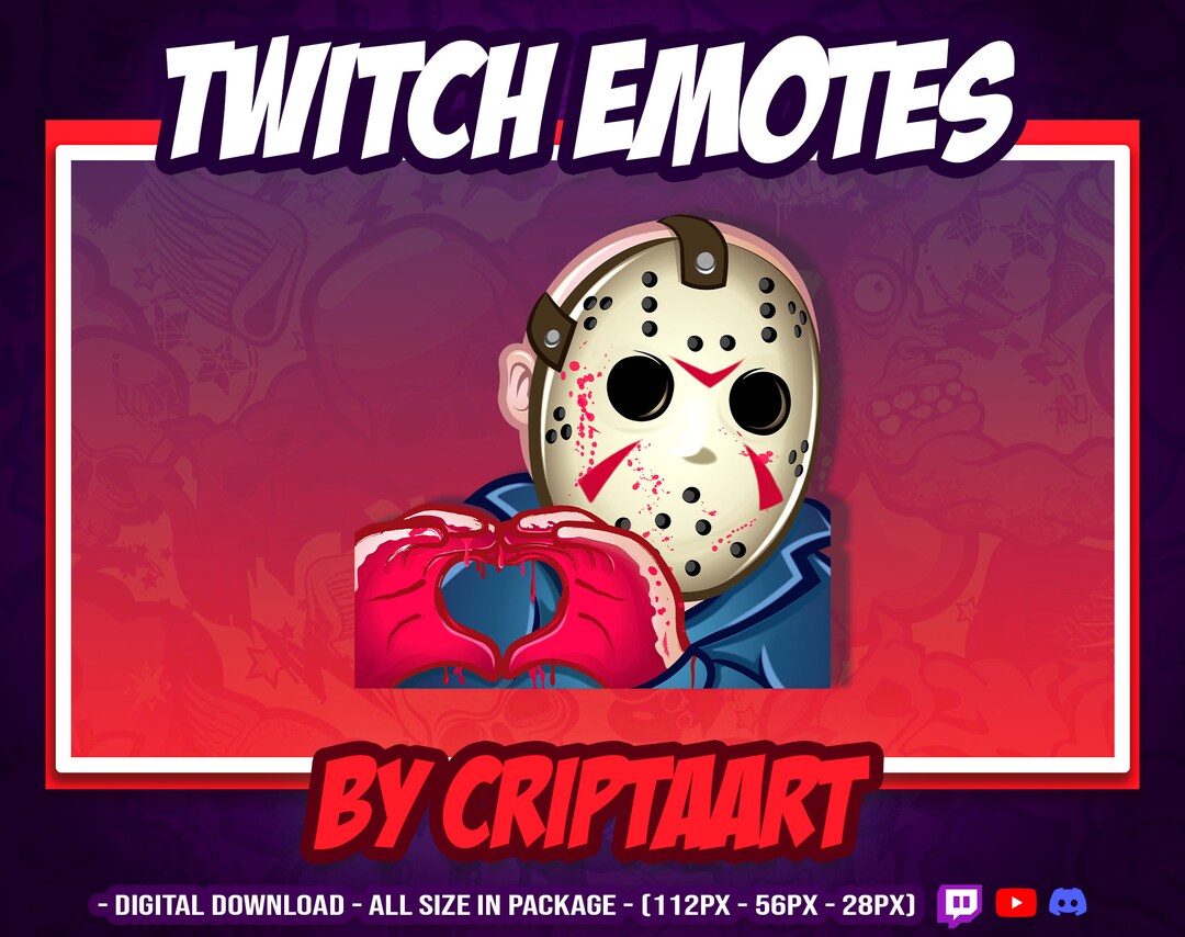 Twitch Emote / Horror Emote / Emote Halloween / Heart - Etsy