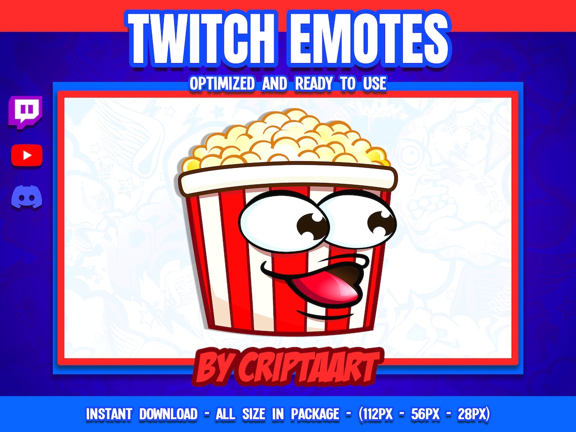 Popcorn Pog Twitch Emote, Surprised, Pogger, Gaming, Movie Icons, Fast ...