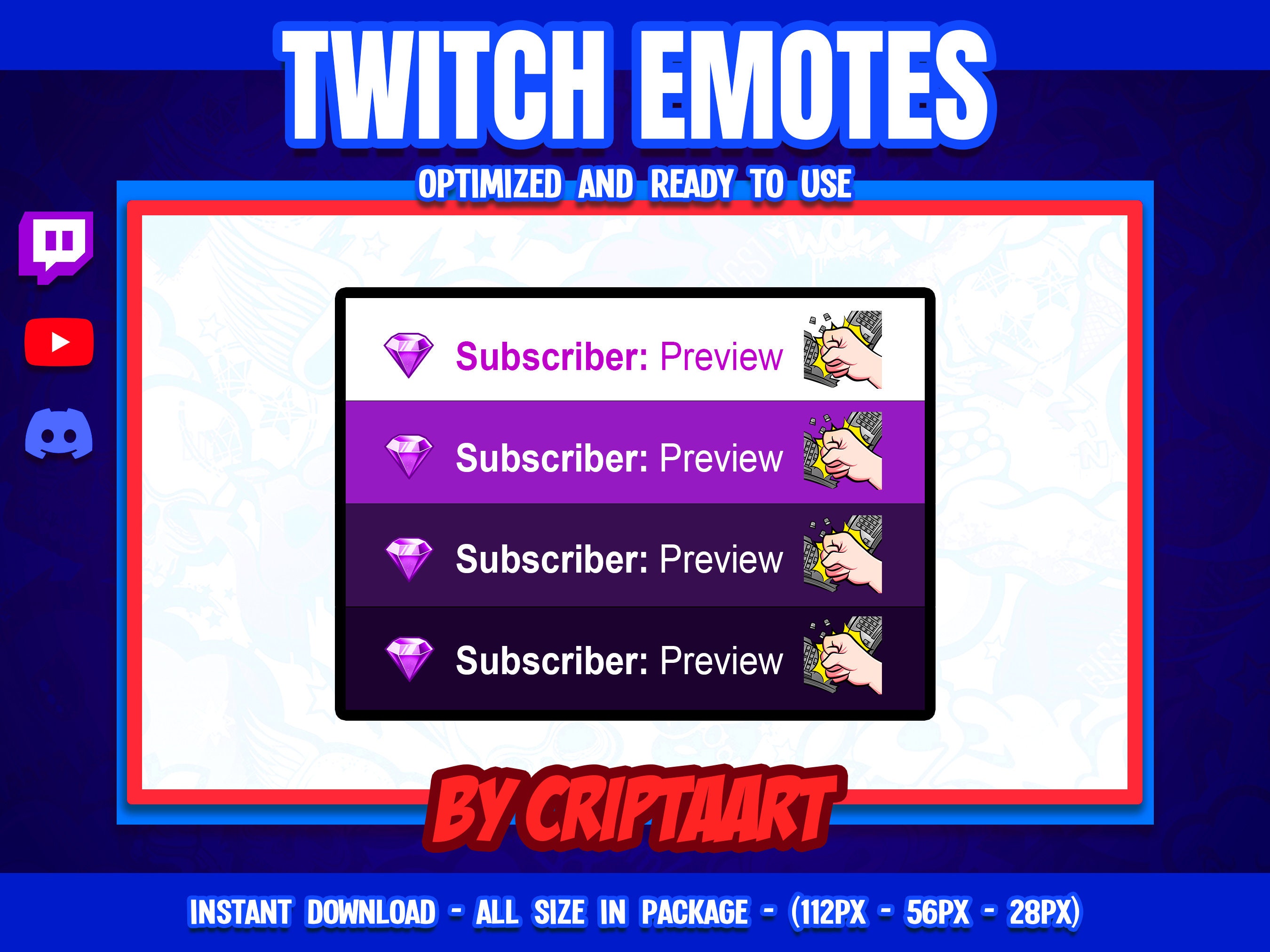 Twitch Emote / Rage Emote / broken Keyboard / fist / Bang Emote - Etsy ...