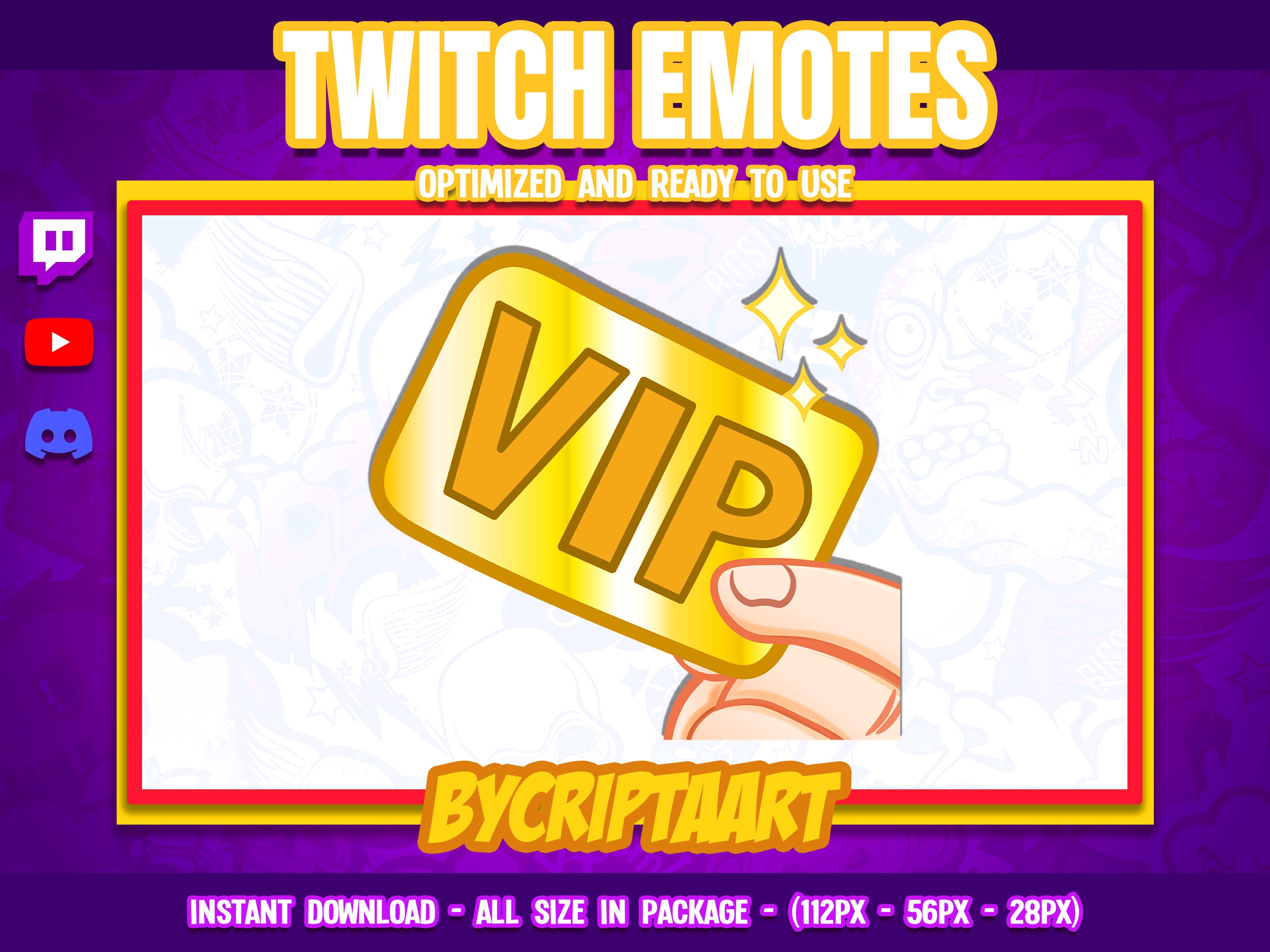 Twitch Emote / VIP /discord / Emote Subs / Subscribers / Stream - Etsy