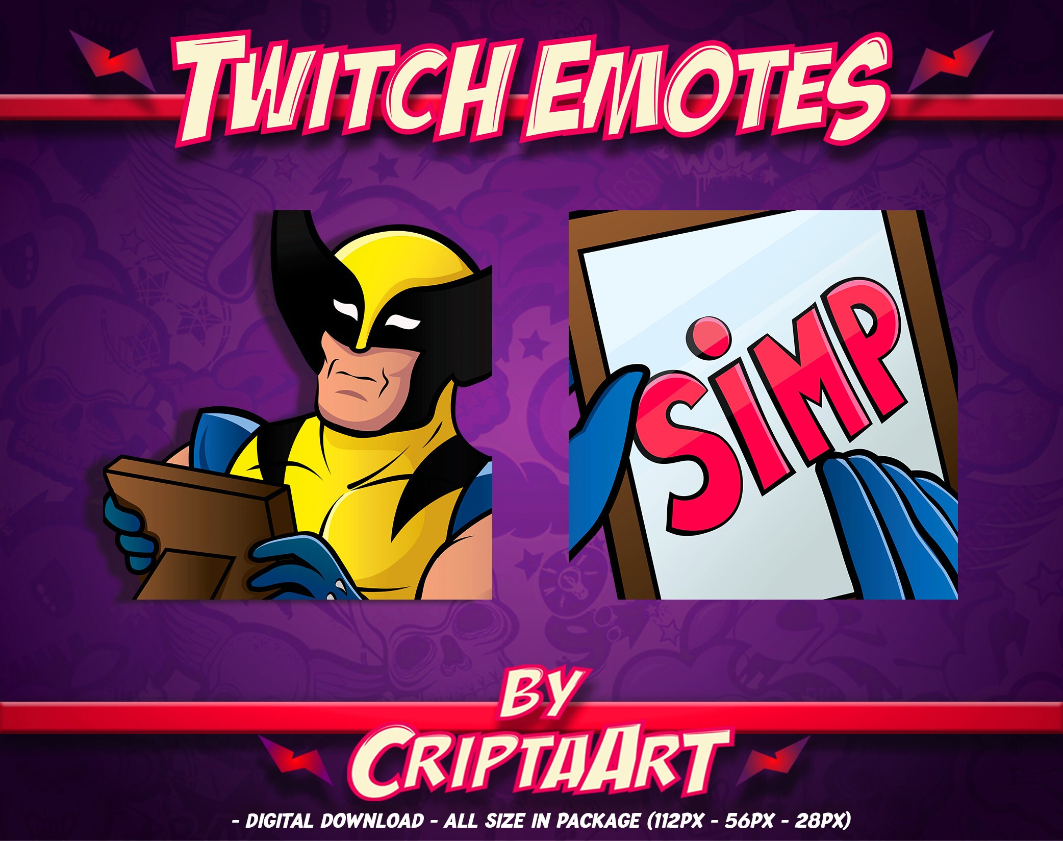 Twitch Emotes X2 / Discord / Meme Wolverine / Simp / PNG - Etsy