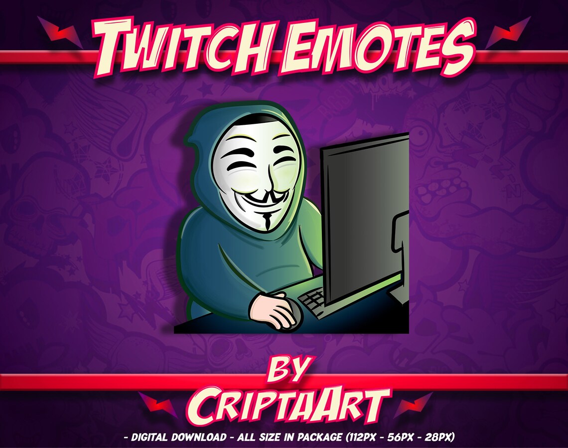 Twitch Emote / Discord / Hacker Emote / Anonymous Emote / PNG - Etsy