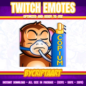 Monkey Copium Twitch Emote, Meme Sub Emoji, Funny Channel Points ...