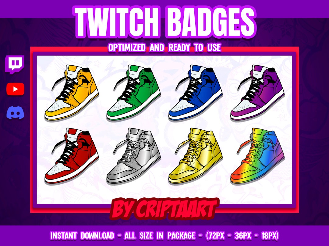 Sneaker Twitch Badges, Basketball Shoes, Aesthetic, Cheers, Subscriber ...