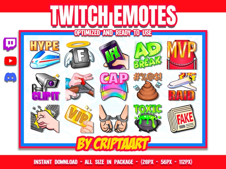 Twitch Emotes Pack, Sub Emoji Bundle, Channel Points/stream Graphics ...