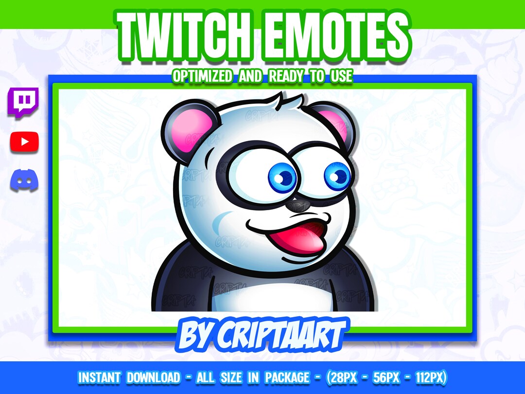 Panda Pog Twitch Emote, Pogger, Bear Meme Emoji, Kawaii Cute Animals ...