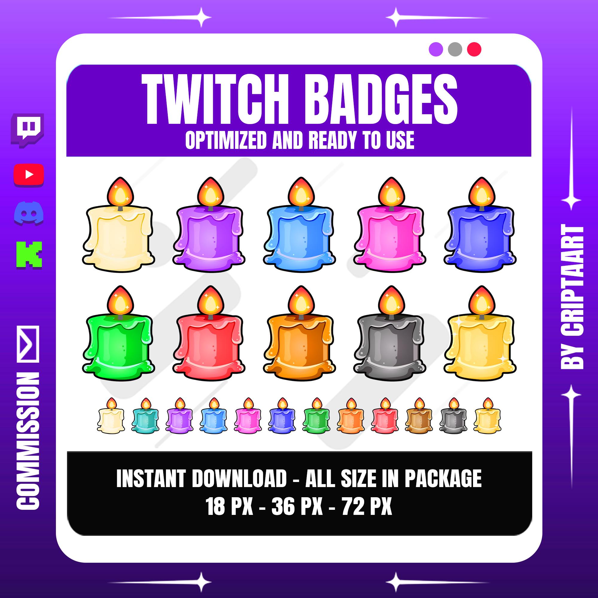 Candle Sub Badges Cute Pastel Goth Twitch Esoteric Witchcraft ...