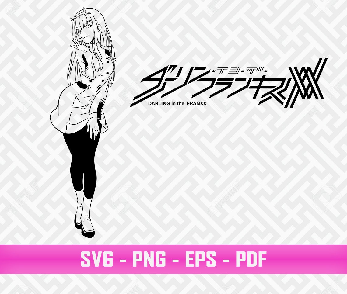 Zero Two Logo Darling in the Franxx / Waifu / Anime / Vector | Etsy