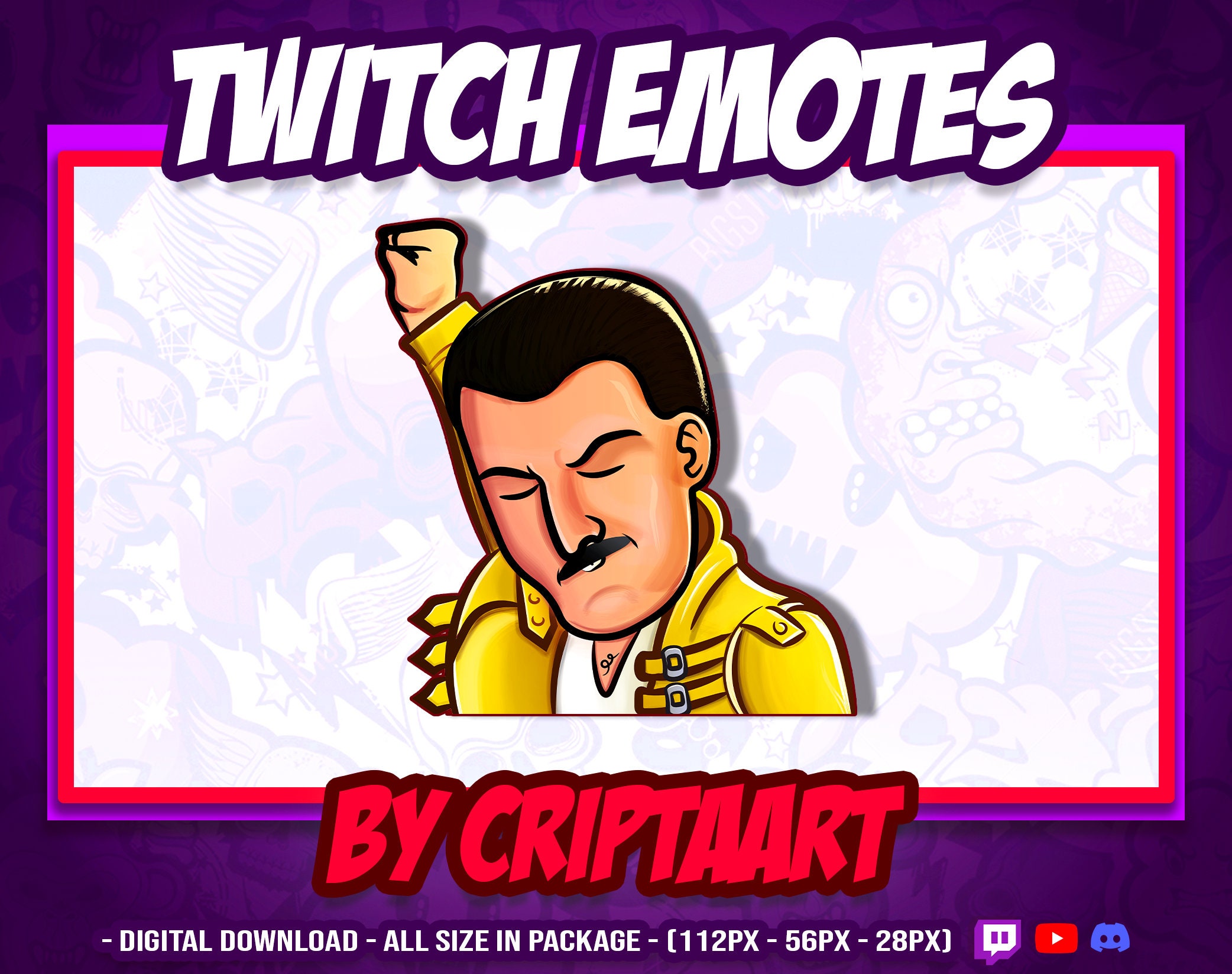 Twitch Emote / Discord/ Music Emote / Rock Emote / Retro / - Etsy UK