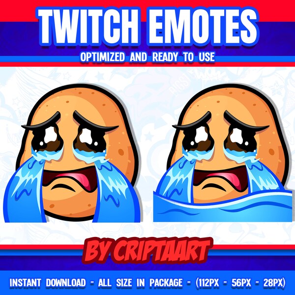 Potato Crying Twitch Emote - Etsy