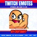 Potato Bicep Flex Twitch Emote, Cool Potato Muscle Sub Emoji, Level Up ...