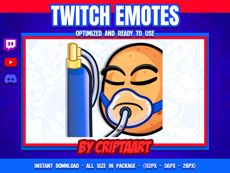 Potato Copium Twitch Emote, Meme Emoji, Cute Food Icons, Item for ...