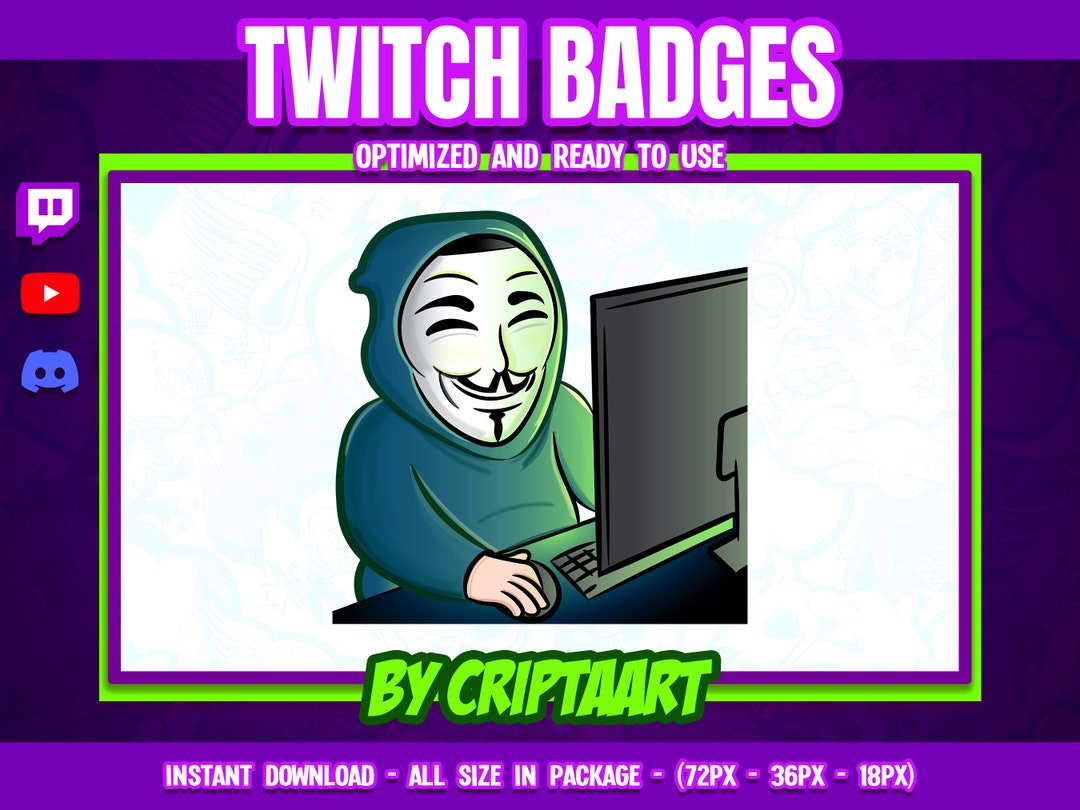 Twitch Emote / Discord / Hacker Emote / Anonymous Emote / PNG - Etsy