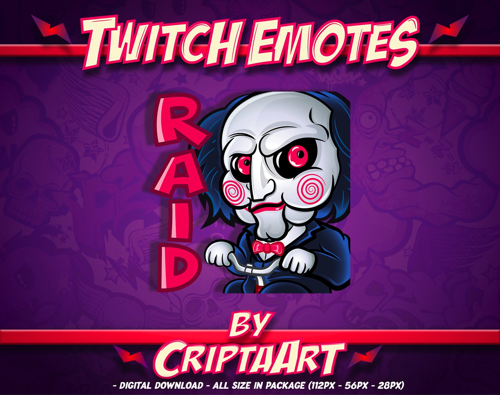 Twitch Emote / Horror Emote / Discord / Raid Emote/ Happy - Etsy España