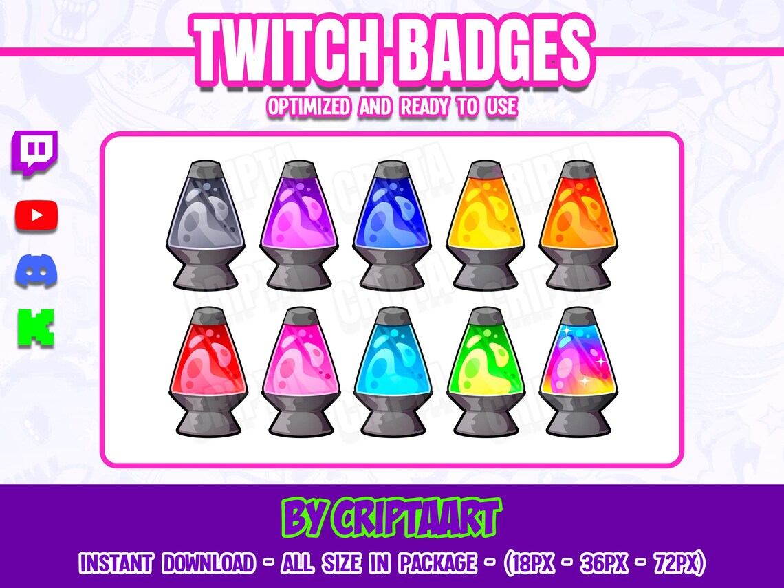 Lava Lamp Twitch Badges, Light, Aesthetic, Aesthetic Retro Streamer ...