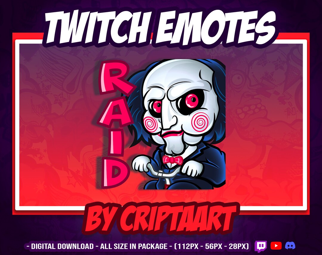 Twitch Emote / Horror Emote / Discord / Raid Emote/ Happy - Etsy