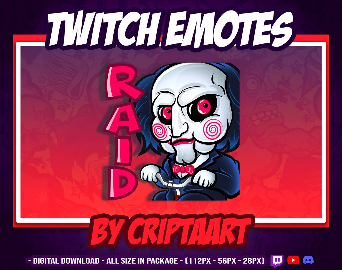 Twitch Emote / Horror Emote / Discord / Raid Emote/ Happy - Etsy