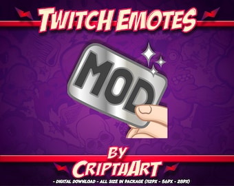 Twitch mod emotes - Etsy España