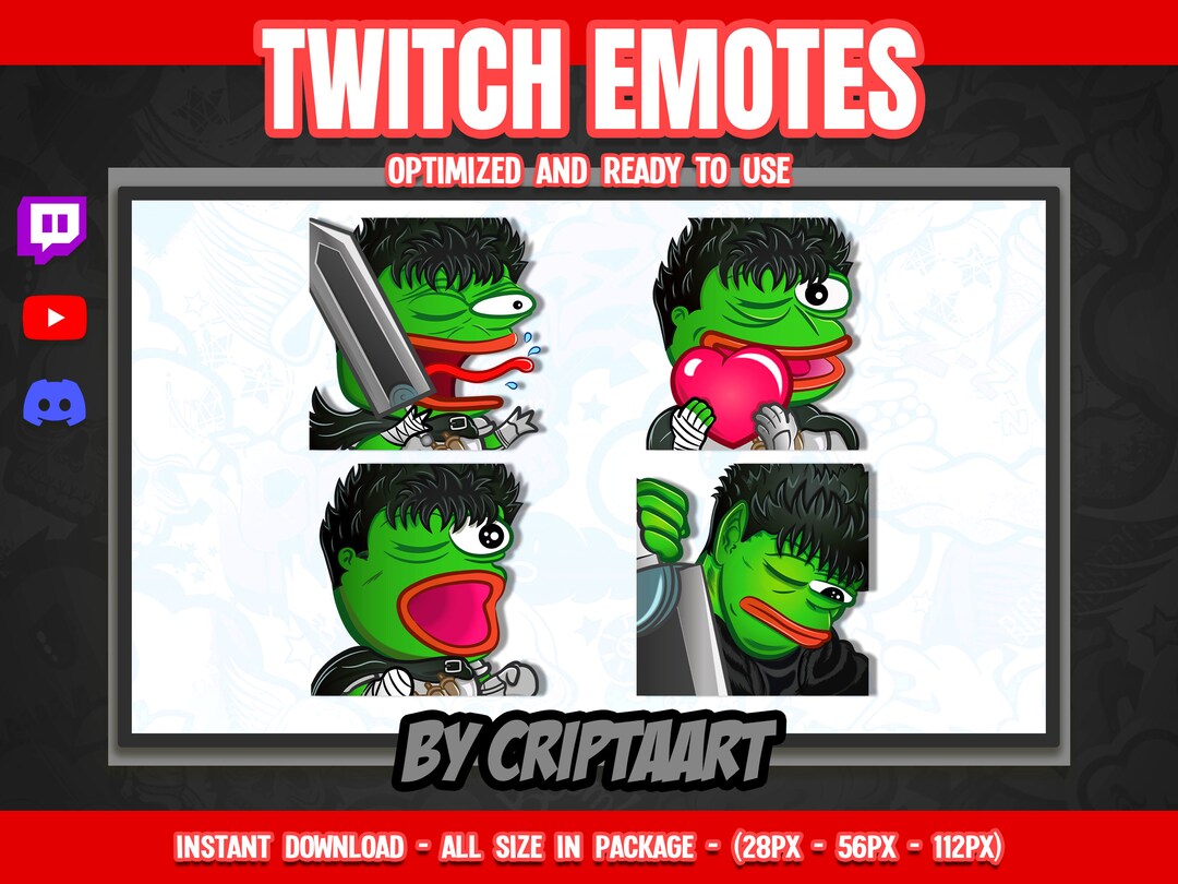Peepo Frog Anime Twitch Emote, Warrior, Channel Points Monkas Meme ...