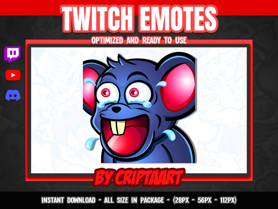 Mouse Laugh Twitch Emote, Rat Lol Emoji, Funny Channel Points ...